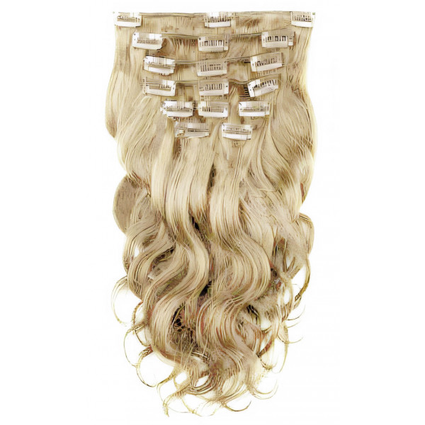 Extensions de cheveux naturels Remy hair a clip blond boucle